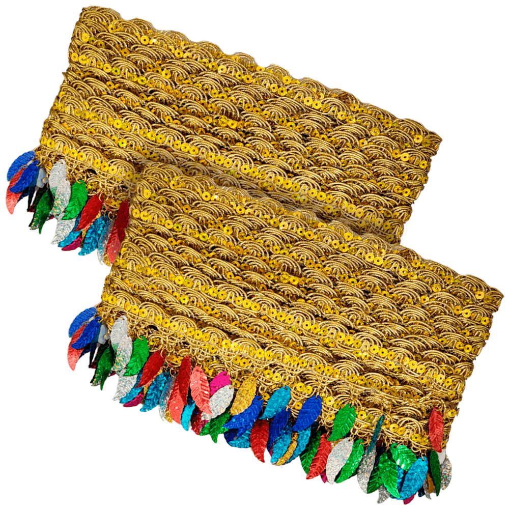 Galão Metalizado Multicolor 50mm RO 151717 com 13,70 Metros Sanding